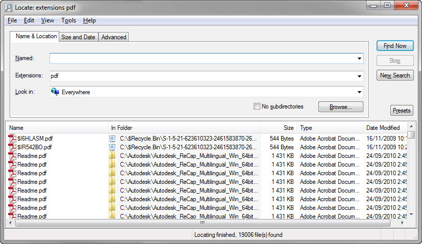 Locate32 : mon outil de recherche de fichier préféré pour windows | 65BITS